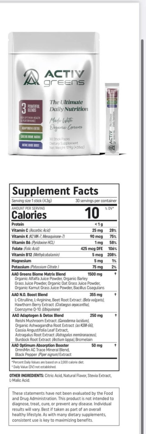 Activ Greens Review and Benefits - Best Tasting Green DrinkA Less Toxic ...